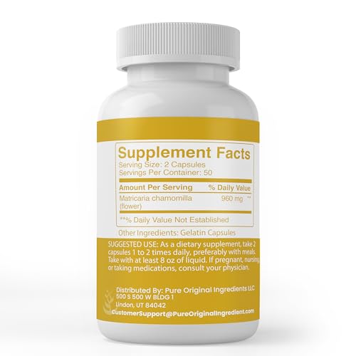 no additives chamomile herbal capsules
