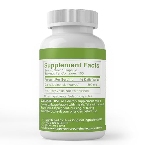 no additives green tea capsules