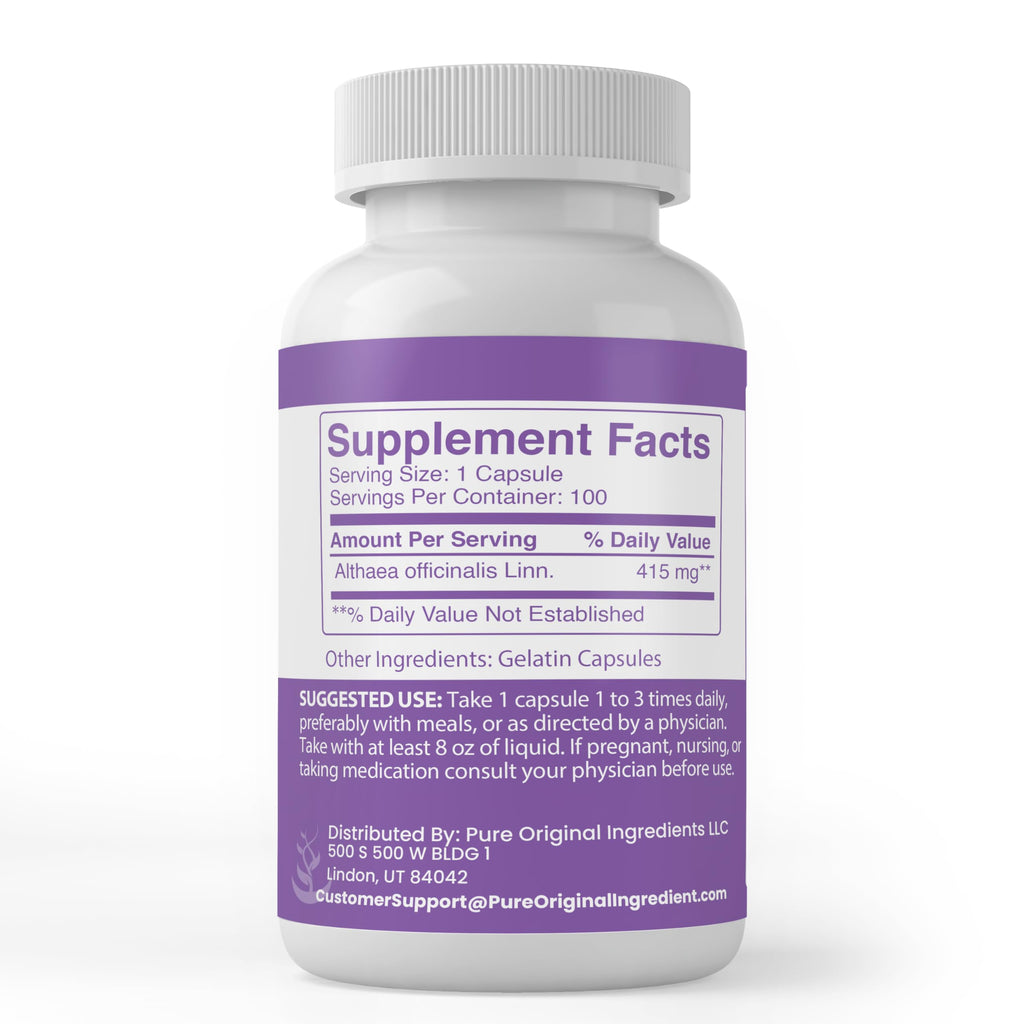 no additives marshmallow root capsules