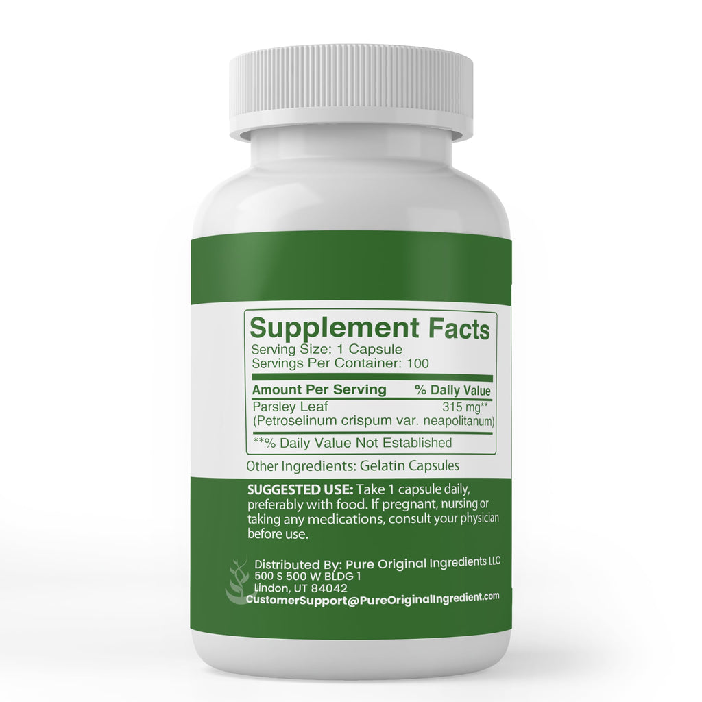 no additives parsley vitamin capsules