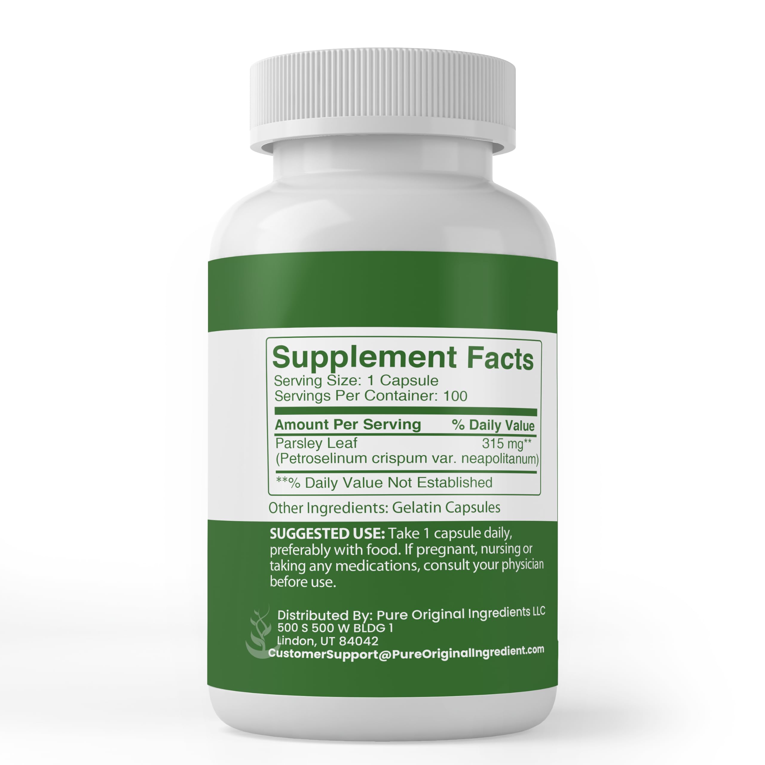 no additives parsley vitamin capsules