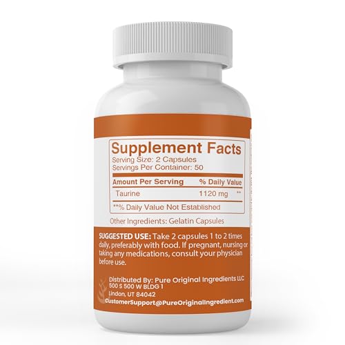 no additives taurine capsules
