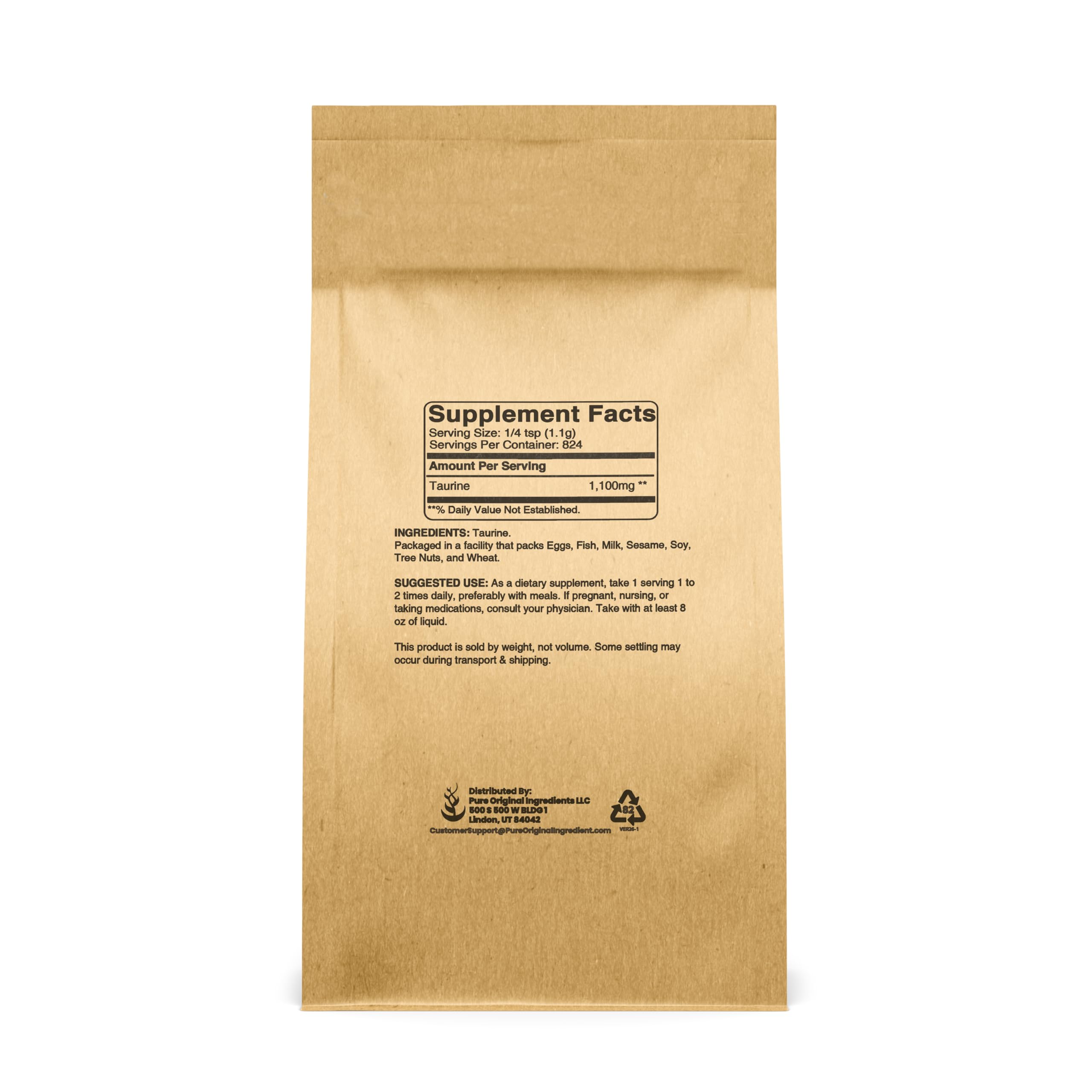 no additives taurine powder benefits