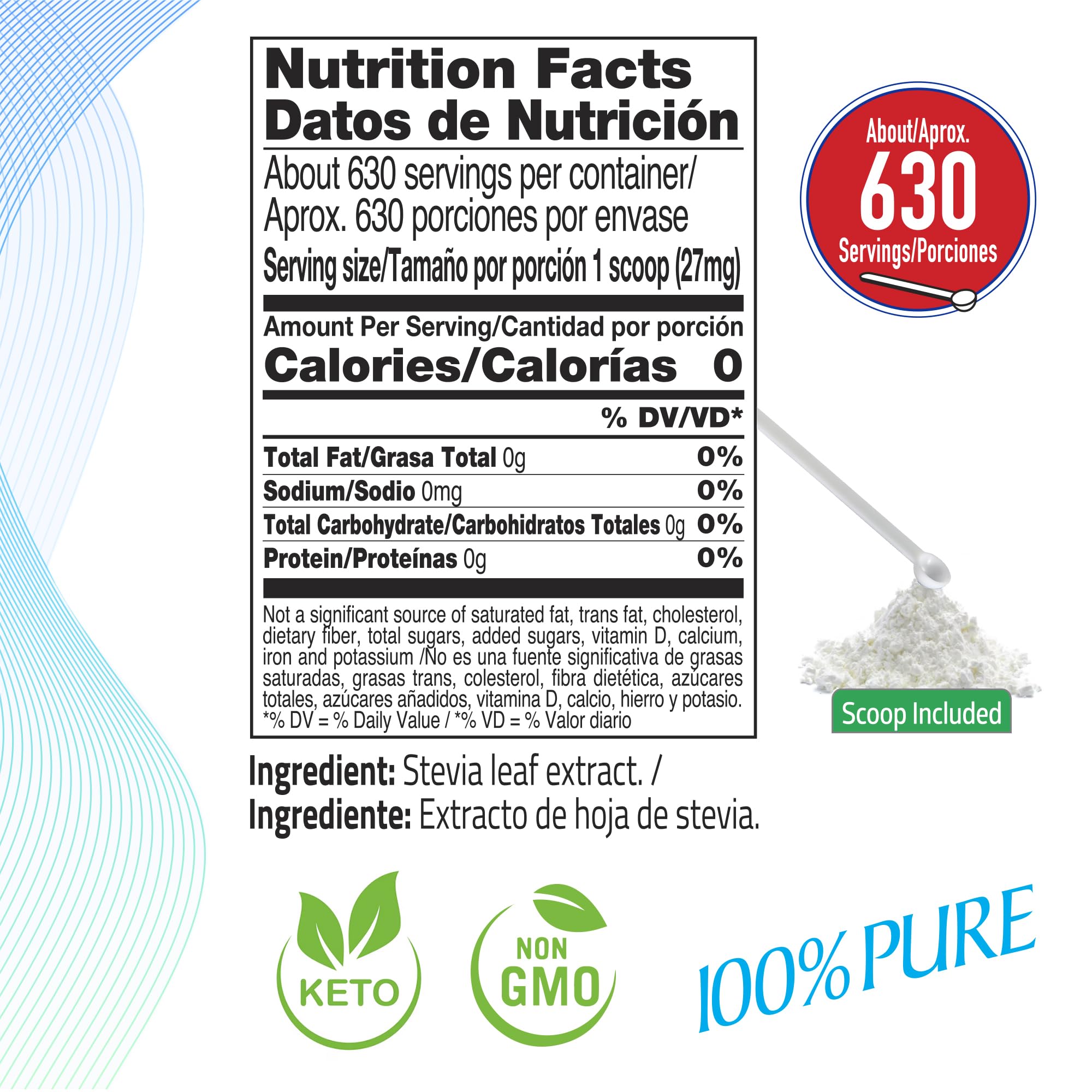 no artificial sweeteners in stevia