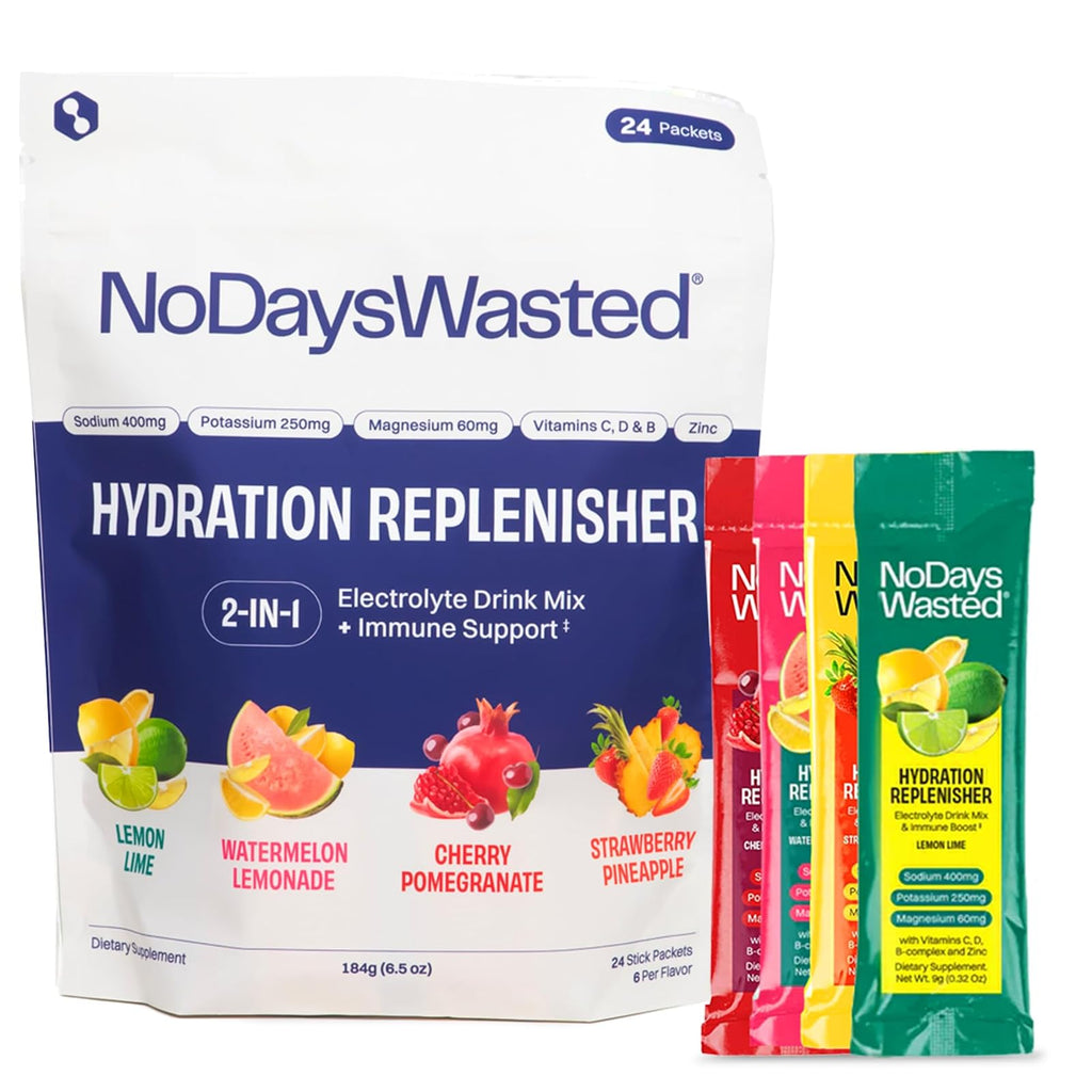 No Days Wasted electrolyte stick packets