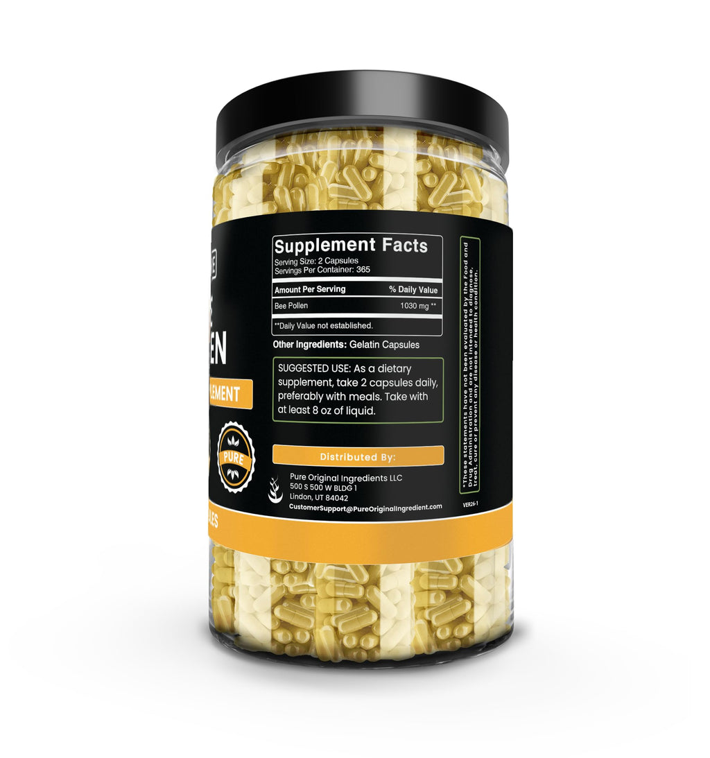no fillers bee pollen capsules