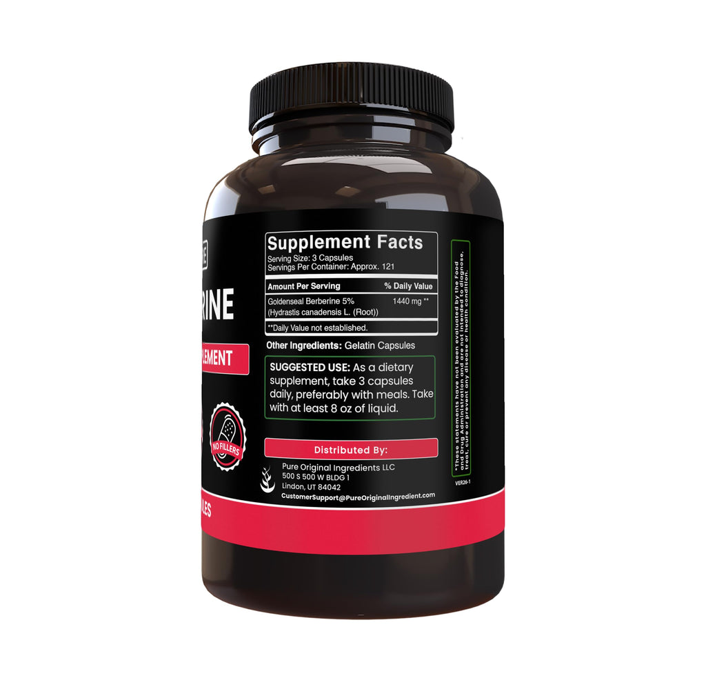 no fillers berberine vitamin capsules