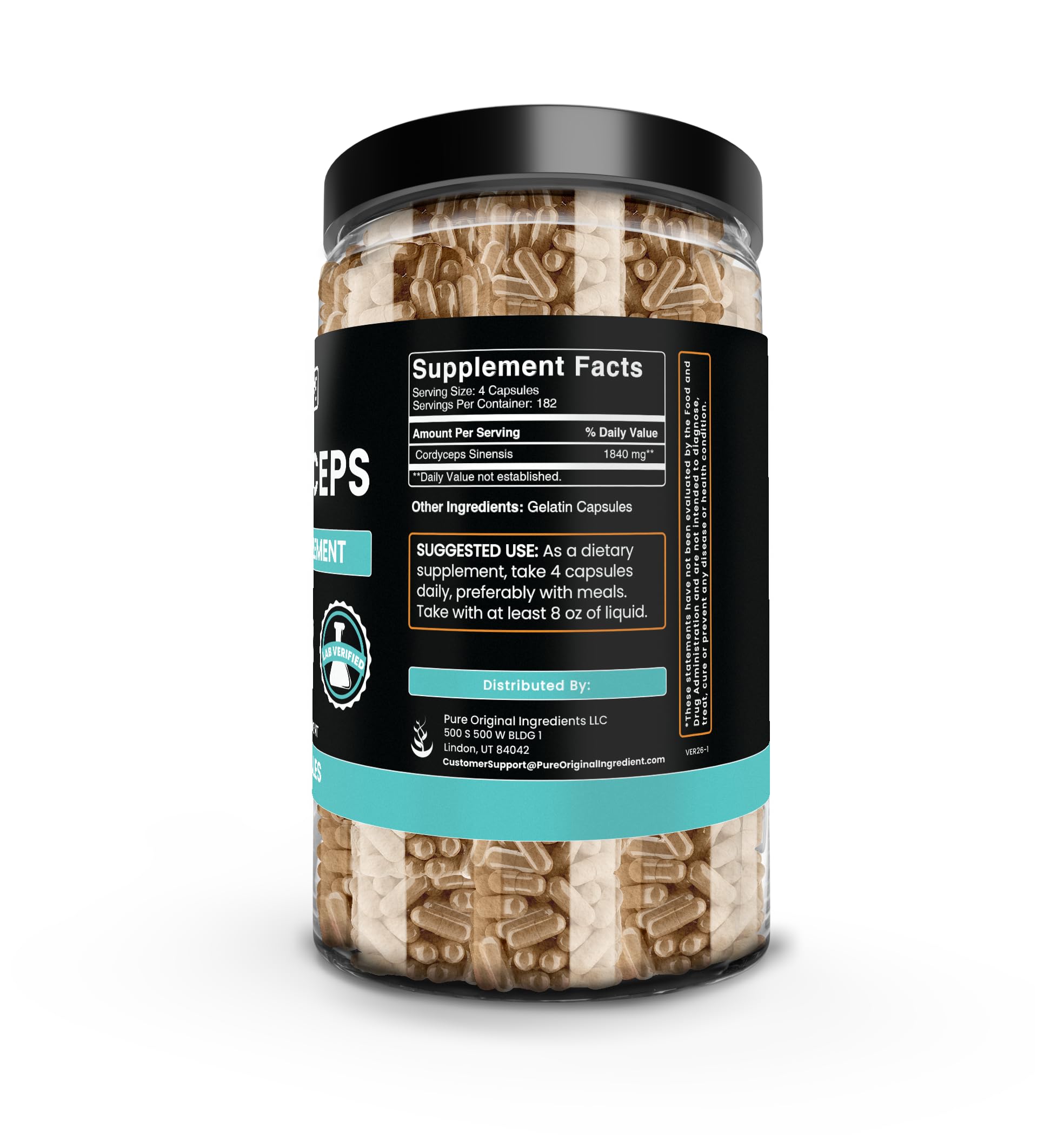 no fillers cordyceps mushrooms