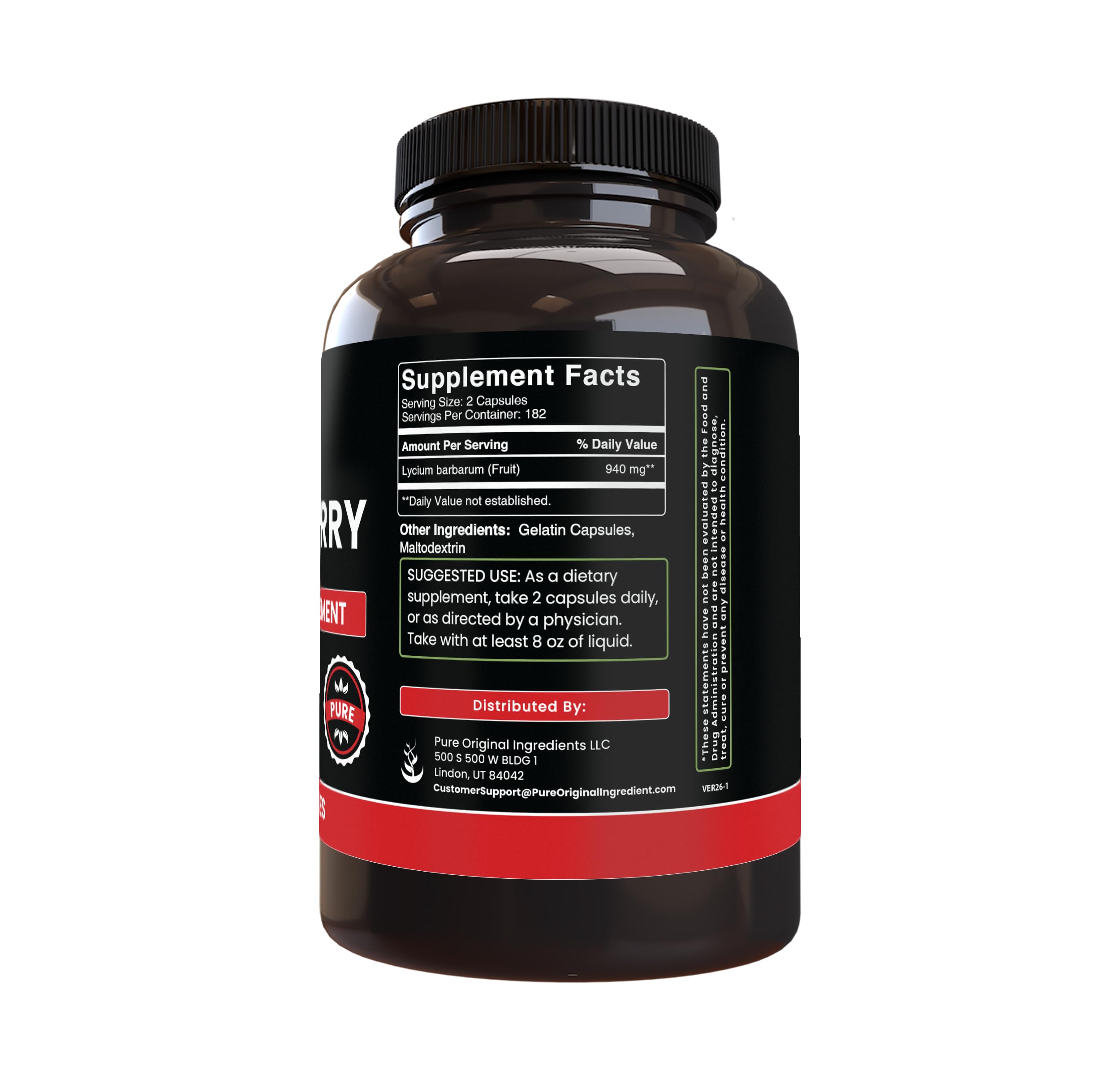 no fillers goji berry capsules