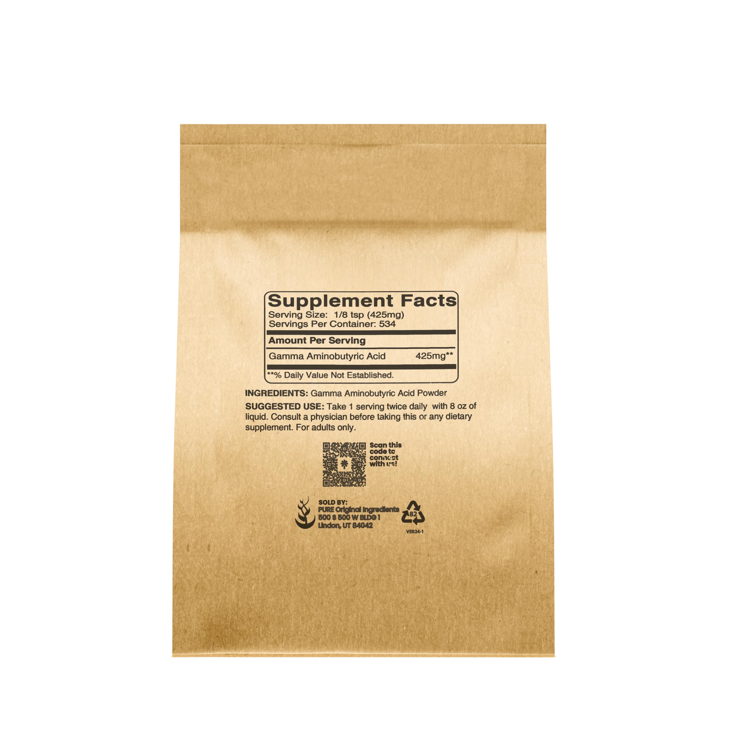 no fillers in GABA powder