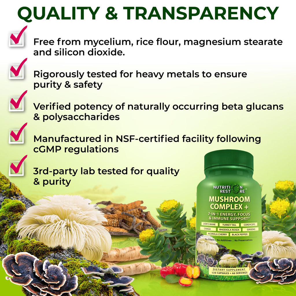 no fillers in organic mushroom extracts