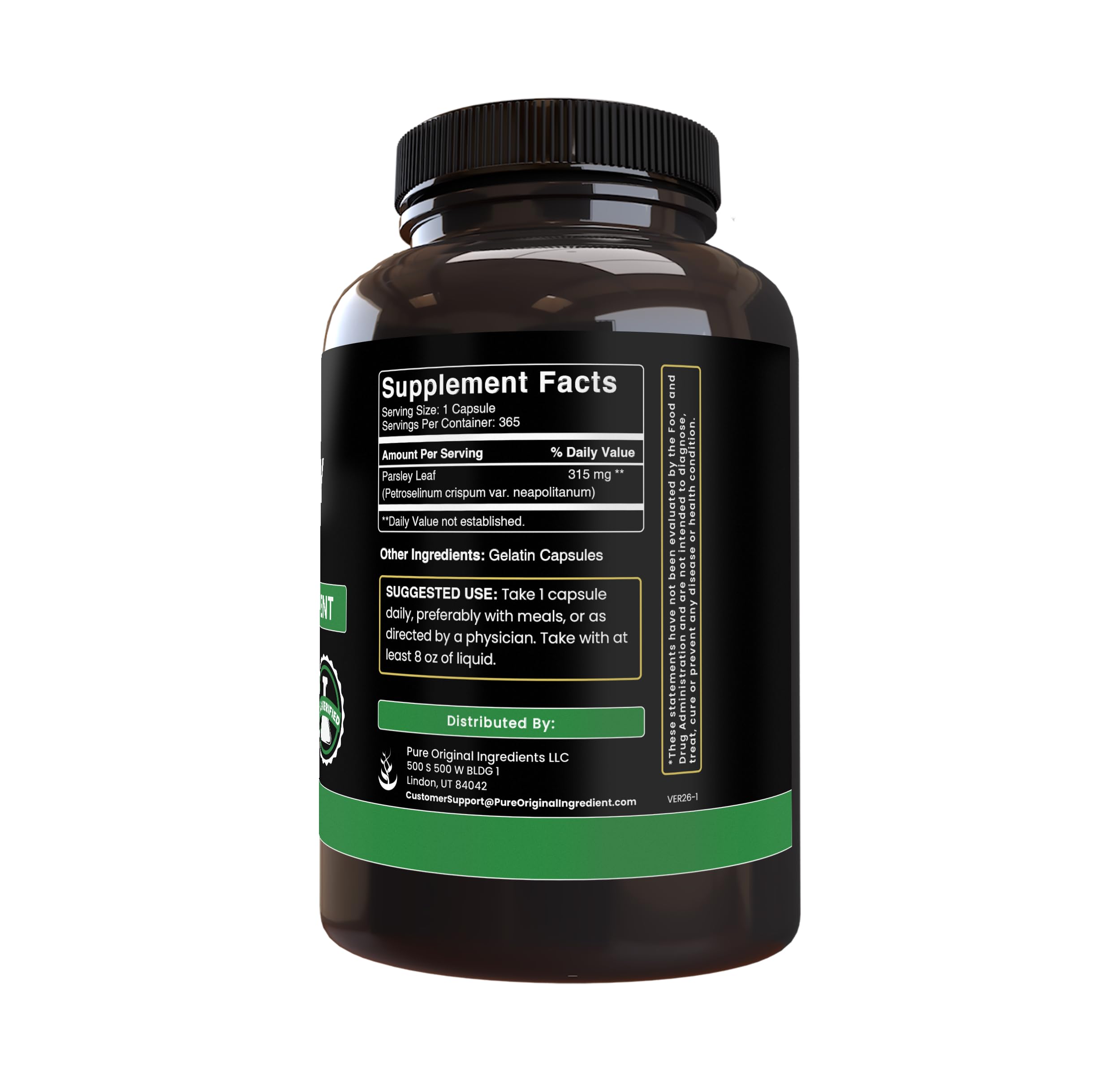 no fillers in parsley capsules