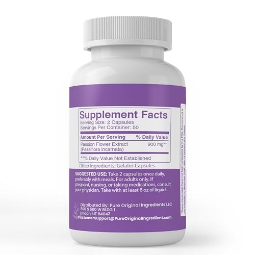 no fillers in passion flower extract
