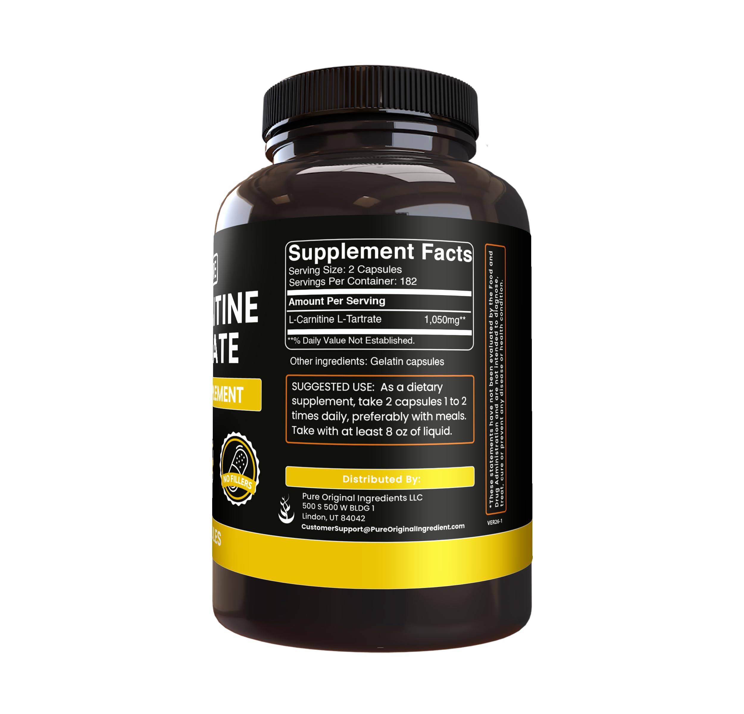 no fillers l-carnitine tartrate
