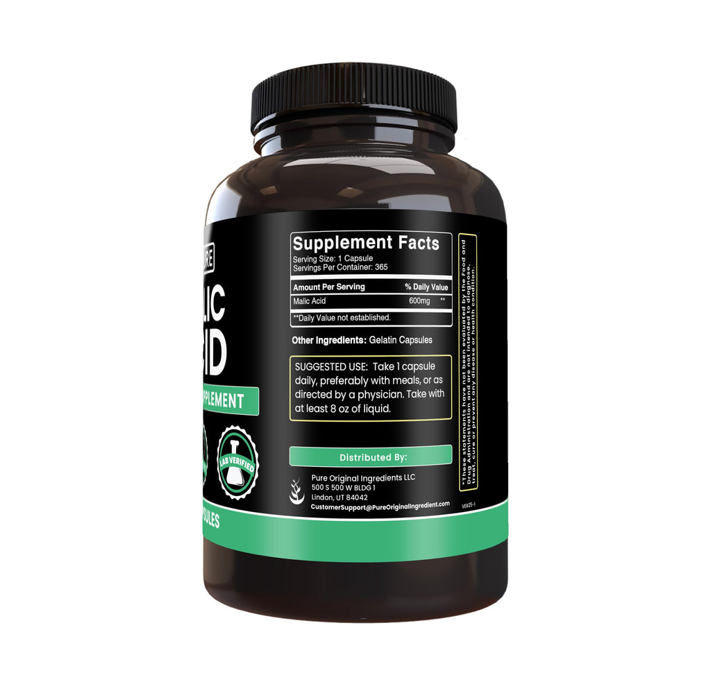 no fillers malic acid capsules