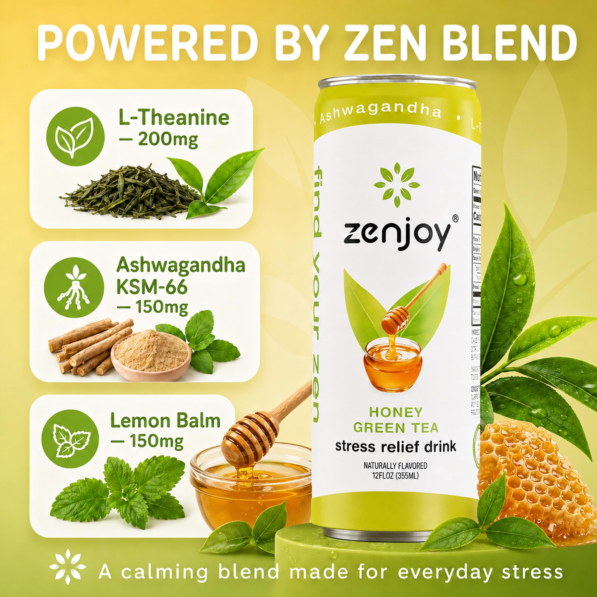 non-alcoholic calming green tea option