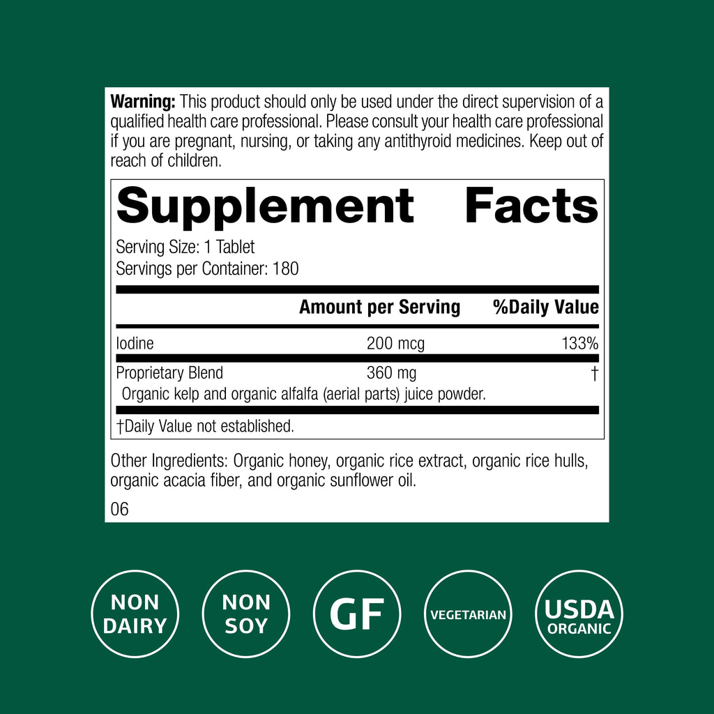 non-dairy iodine source for wellness