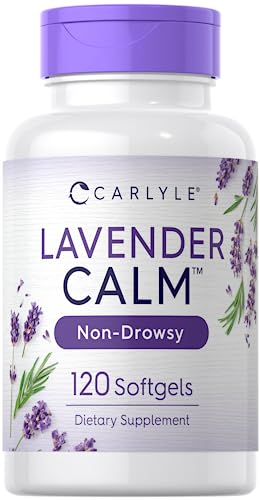 Non-drowsy lavender softgel capsules