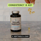 Non-fish omega-3 softgels