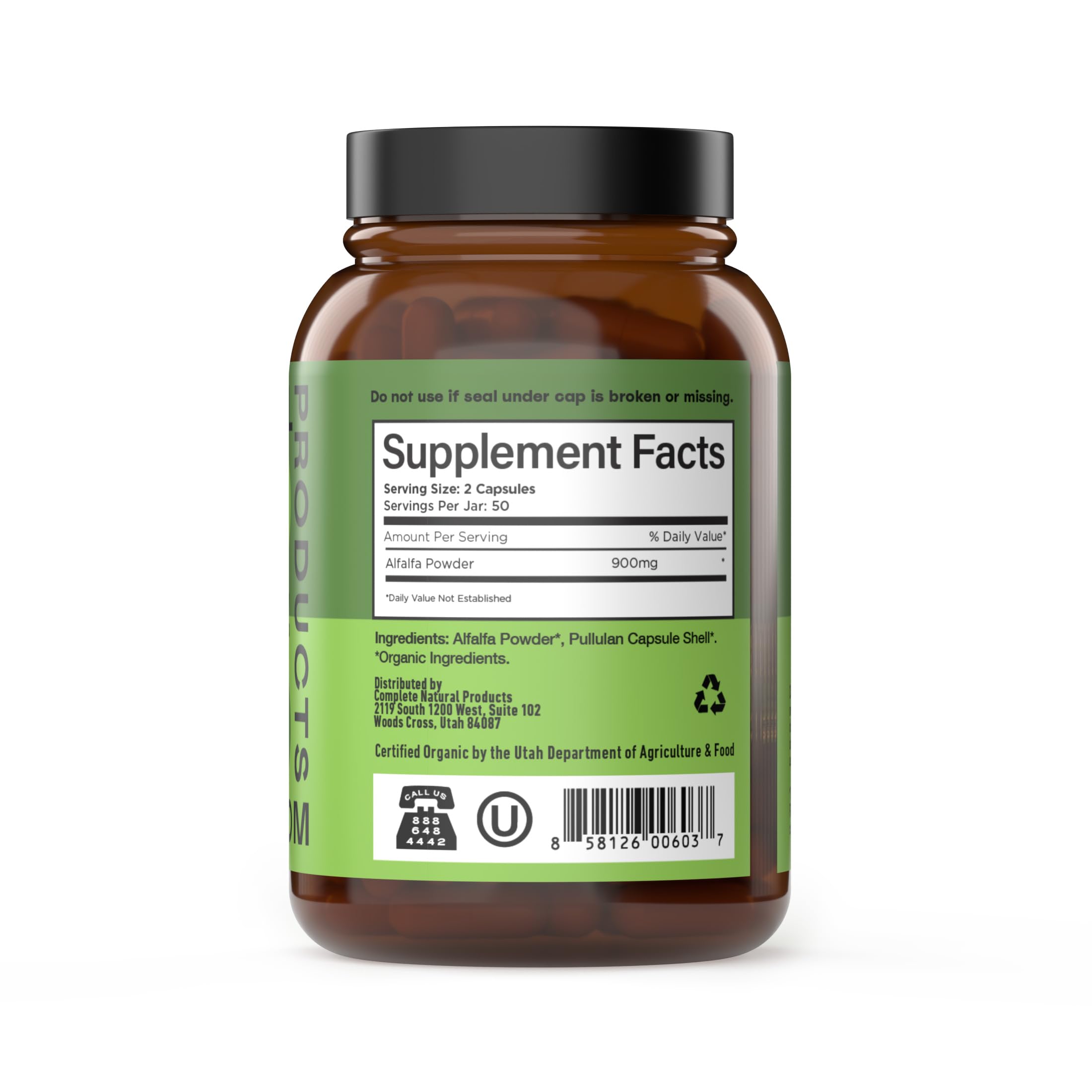 Non-GMO alfalfa veggie capsules