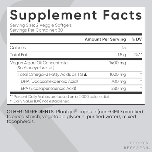 Non-GMO algae omega for daily use