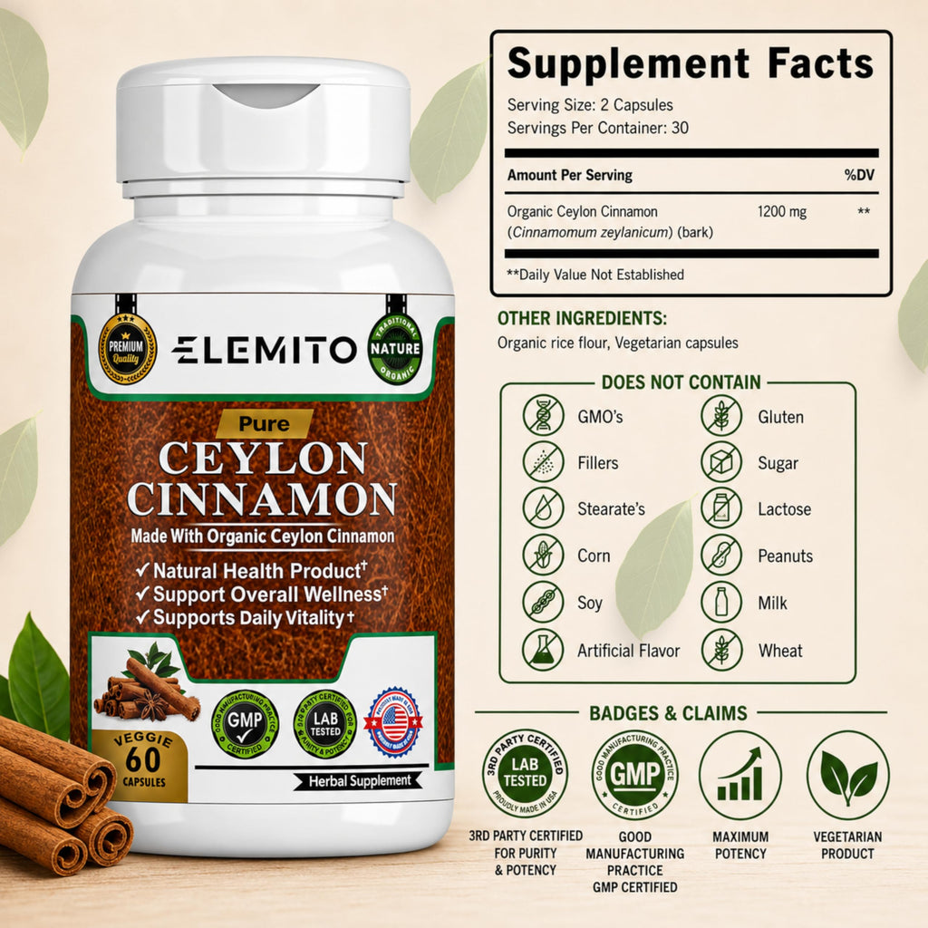 non-GMO antioxidant cinnamon capsules