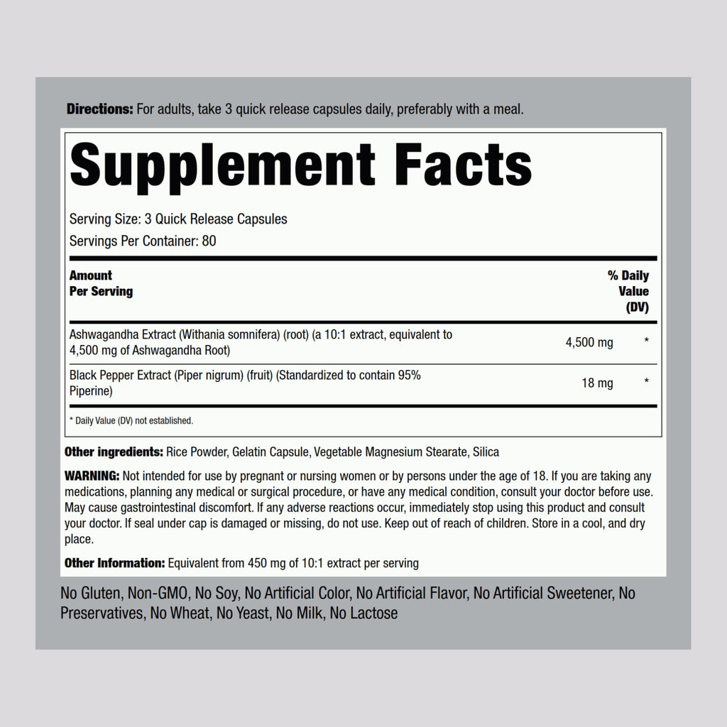 Non-GMO ashwagandha supplement for men
