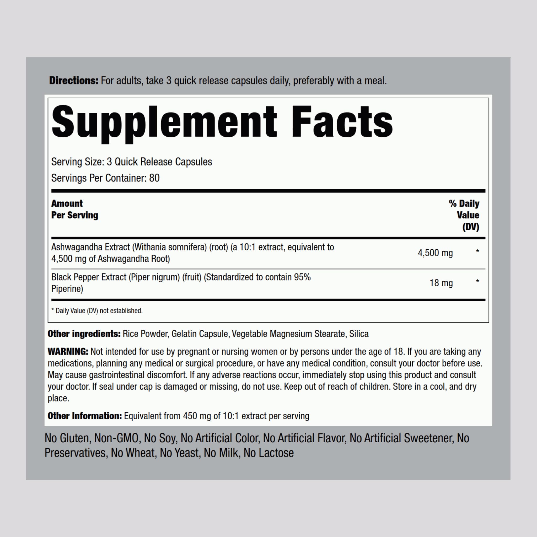 Non-GMO ashwagandha supplement for men