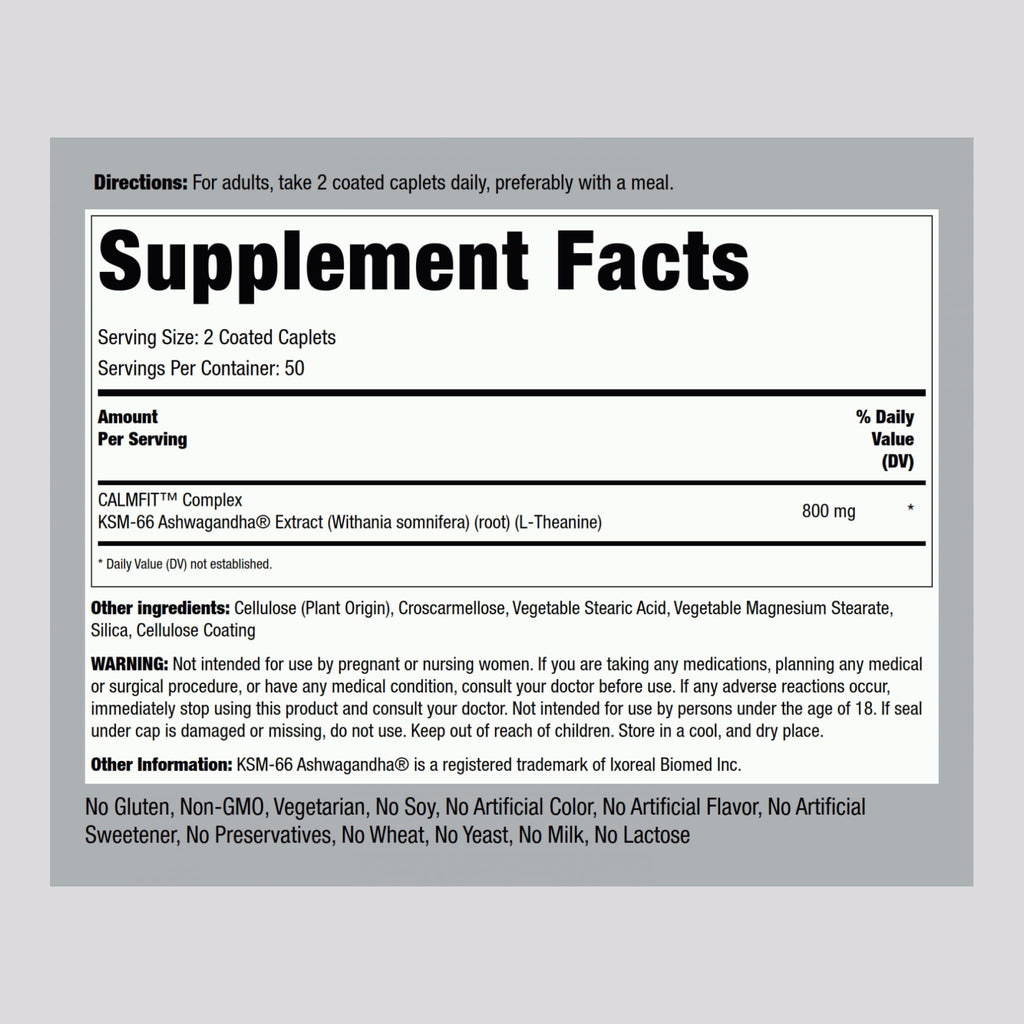 Non-GMO ashwagandha with L-Theanine