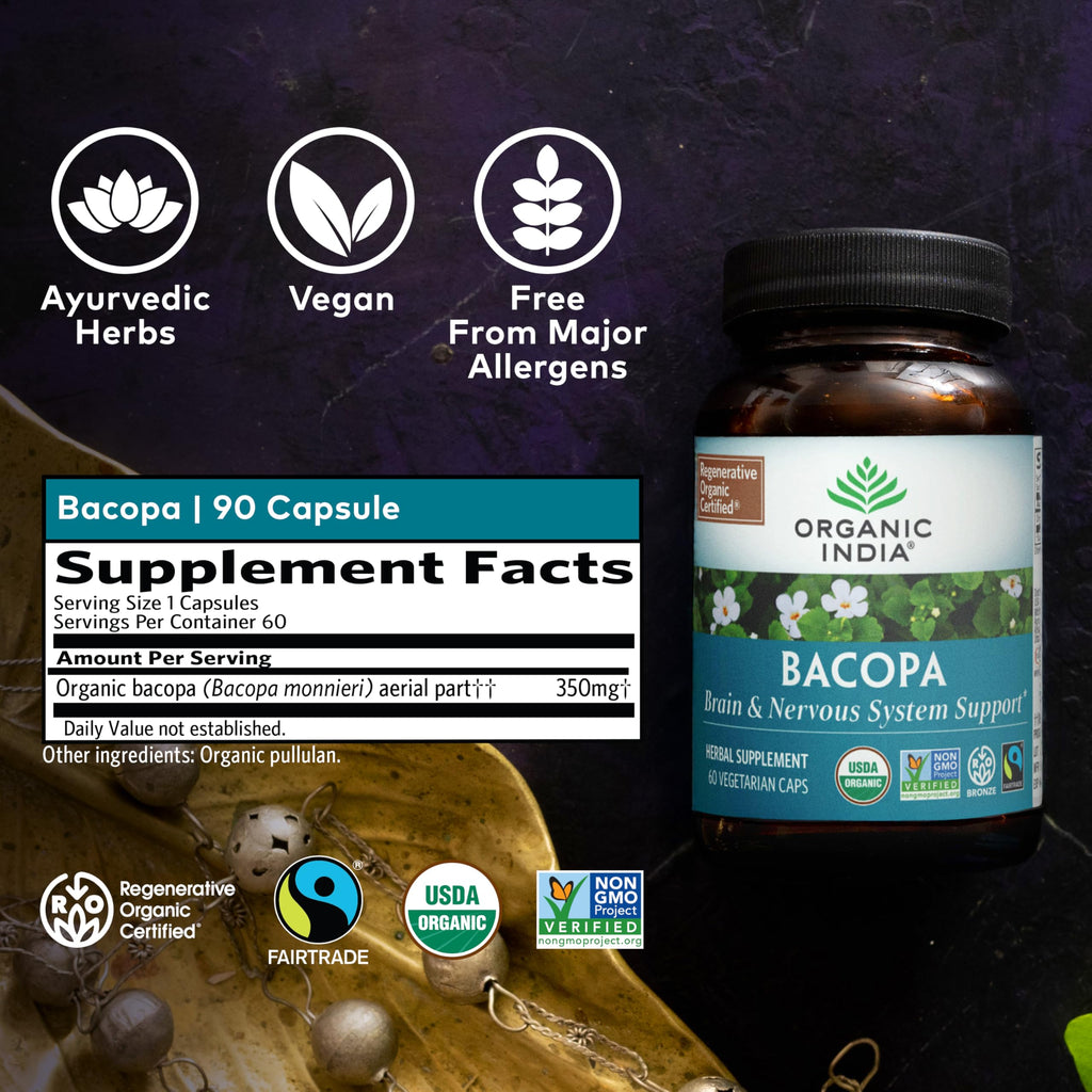 non-GMO bacopa monnieri for mental clarity