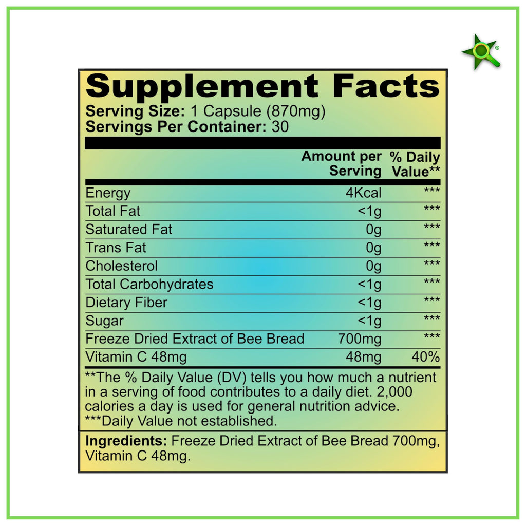 non-GMO bee pollen capsules for wellness
