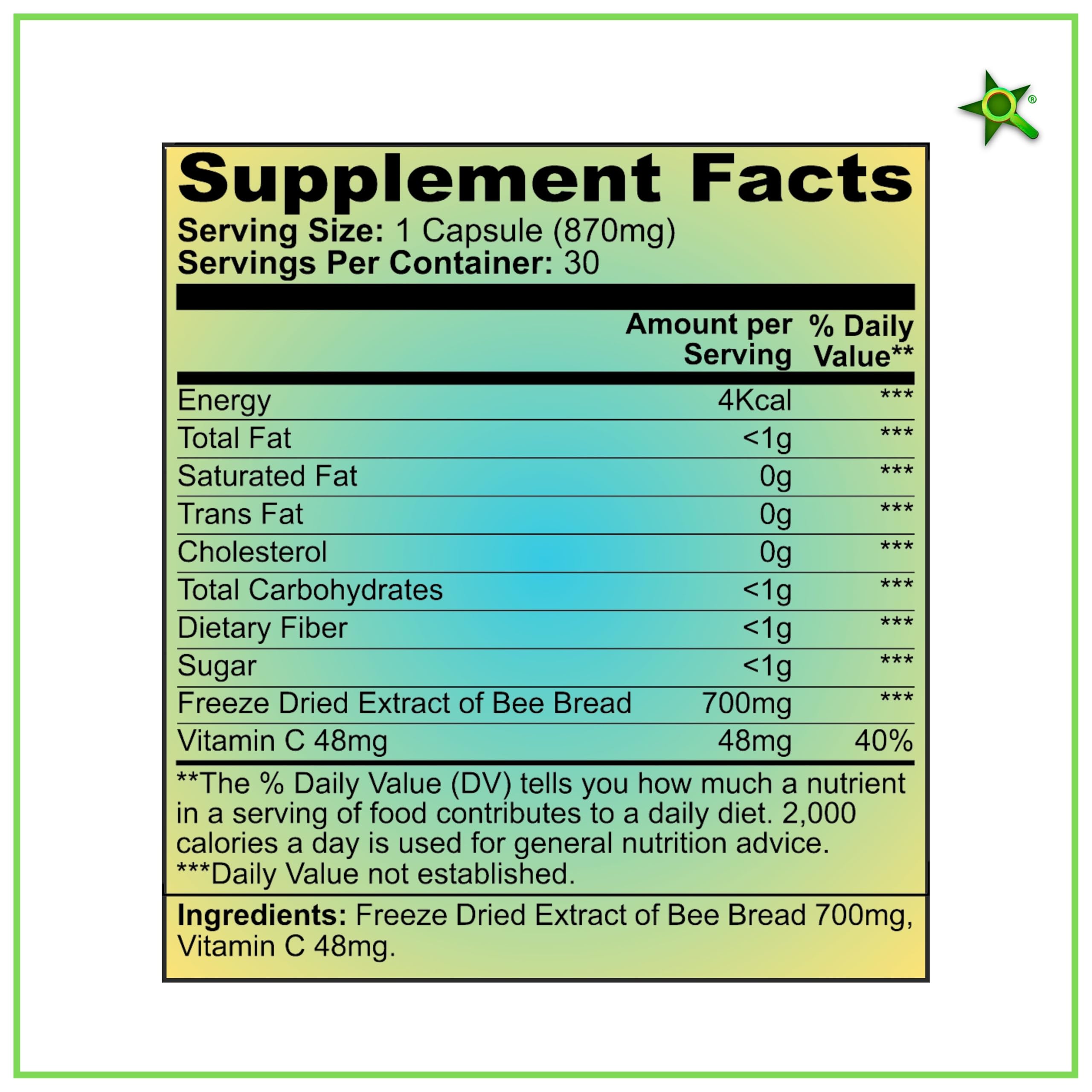 non-GMO bee pollen capsules for wellness