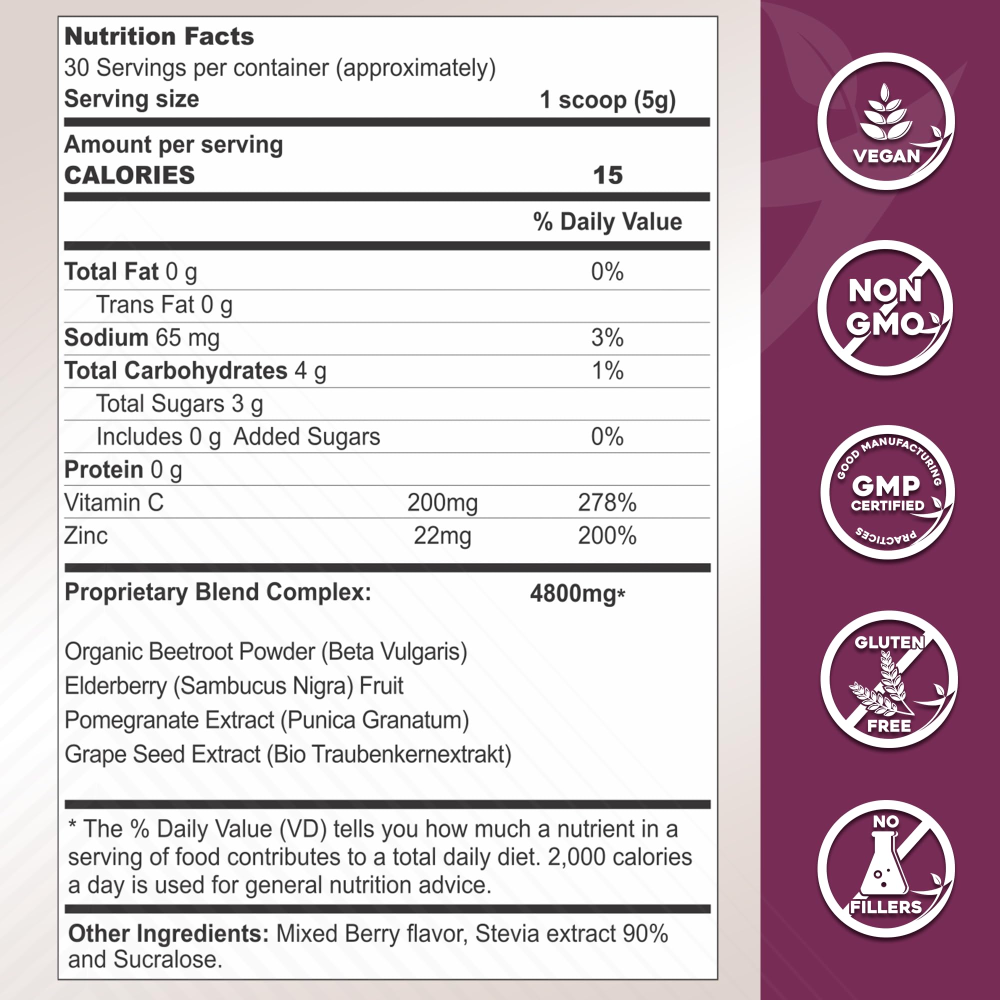 non-GMO beet root powder