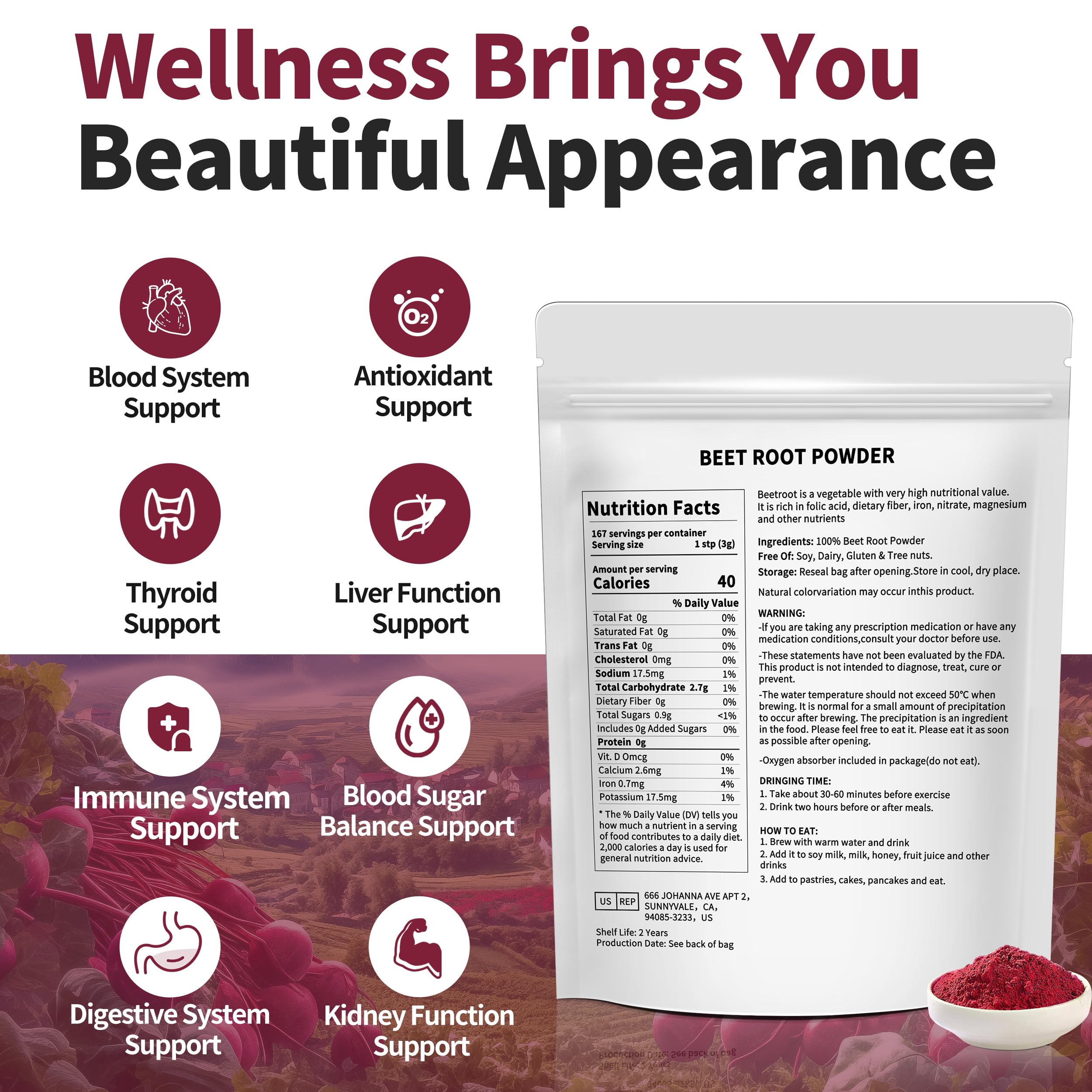 non-GMO beetroot powder for liver support