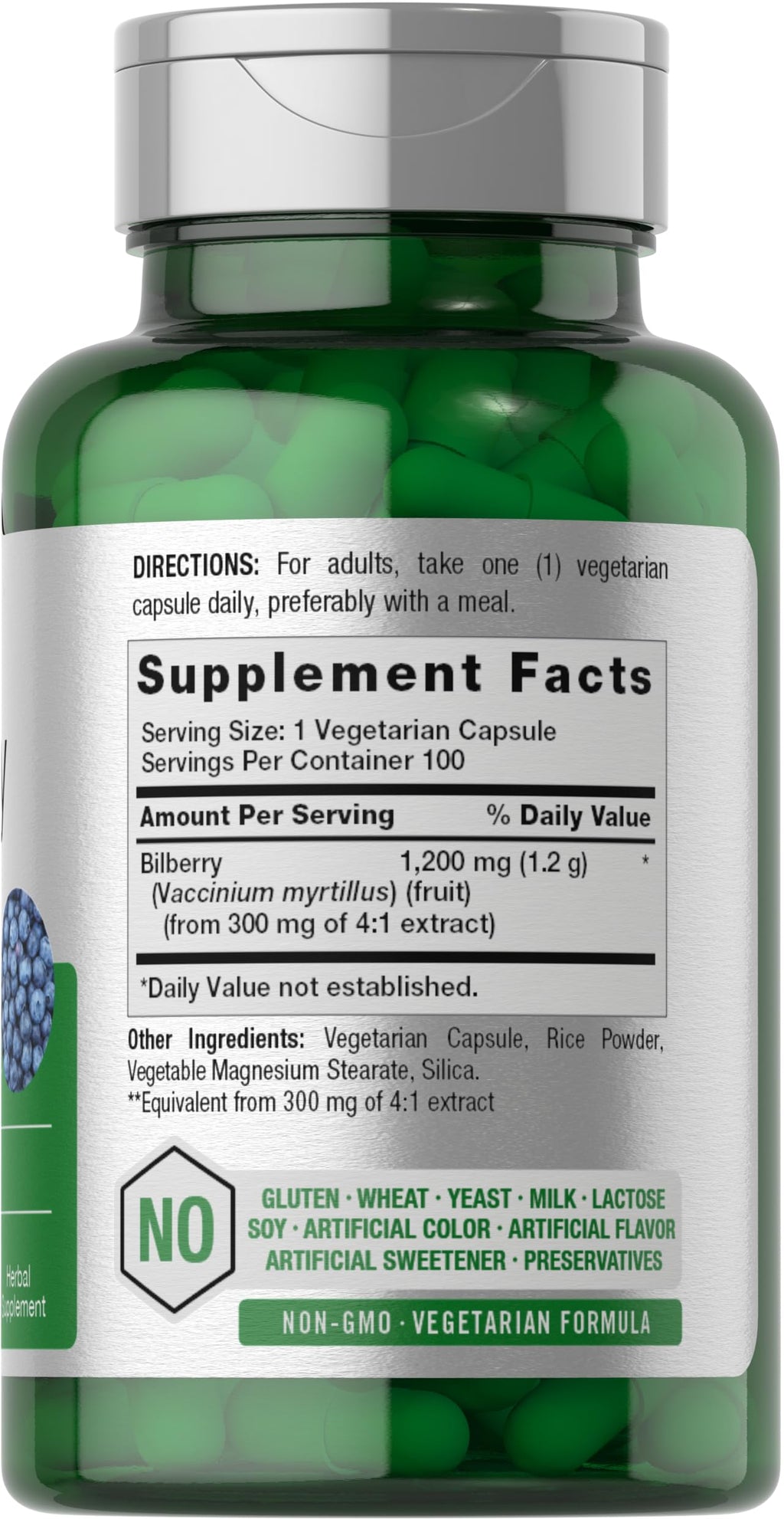 non-GMO bilberry capsules for wellness