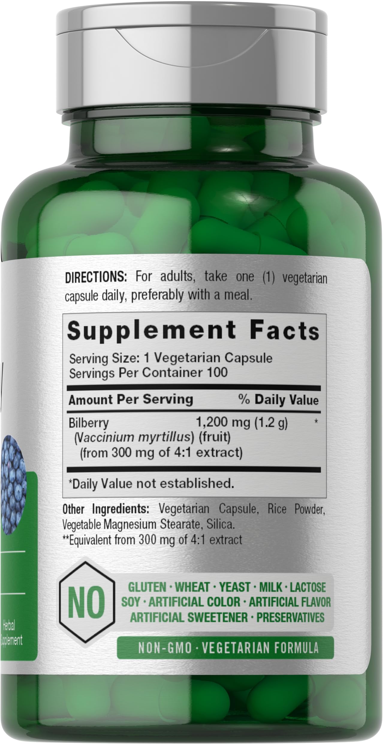 non-GMO bilberry capsules for wellness