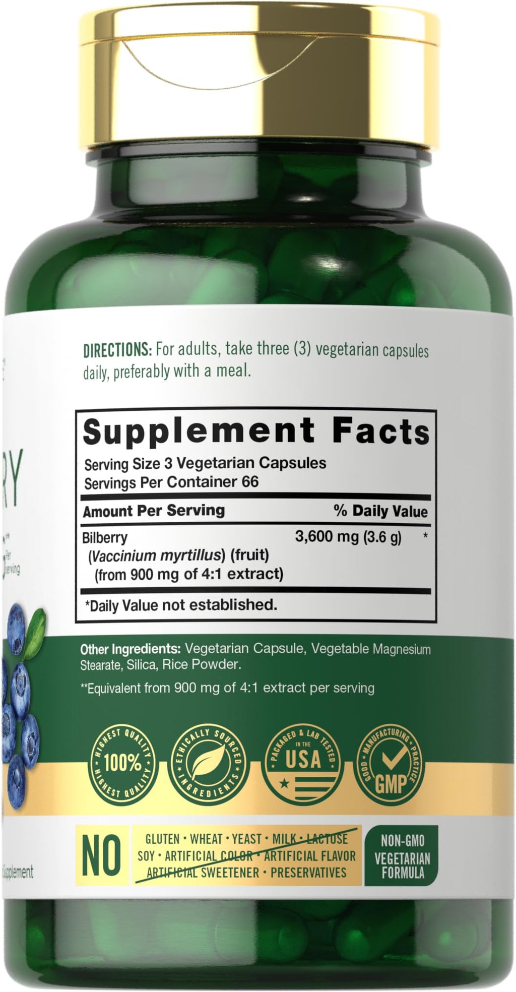 non-GMO bilberry extract for health