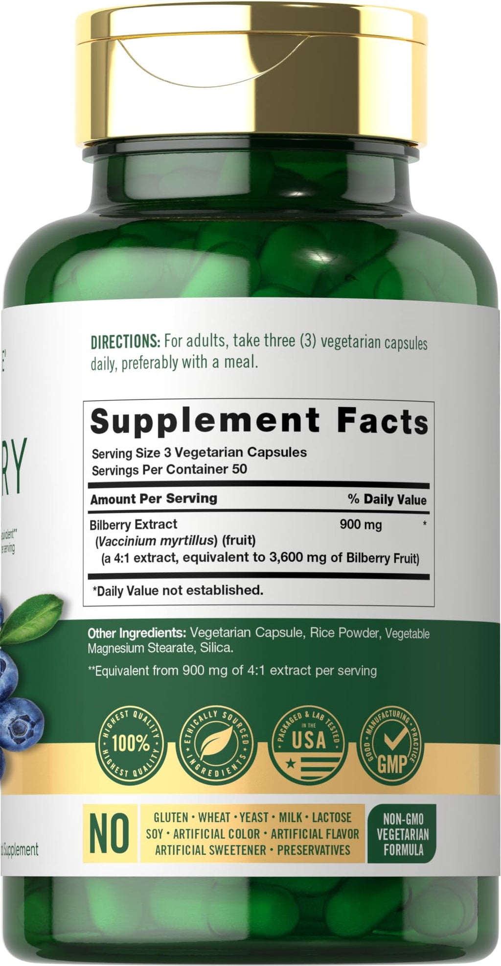 Non-GMO bilberry extract for wellness