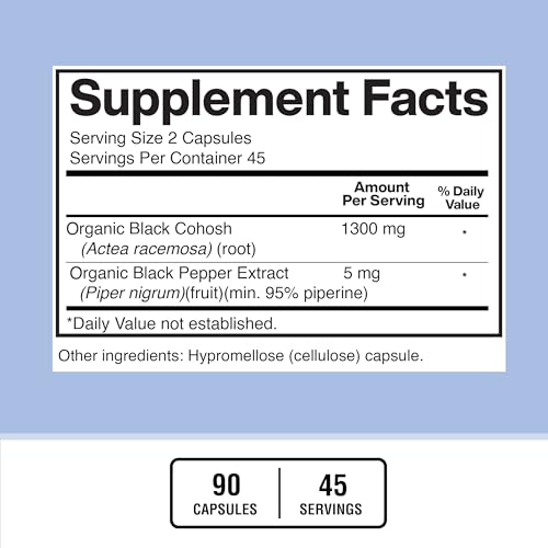 non-GMO black cohosh root capsules