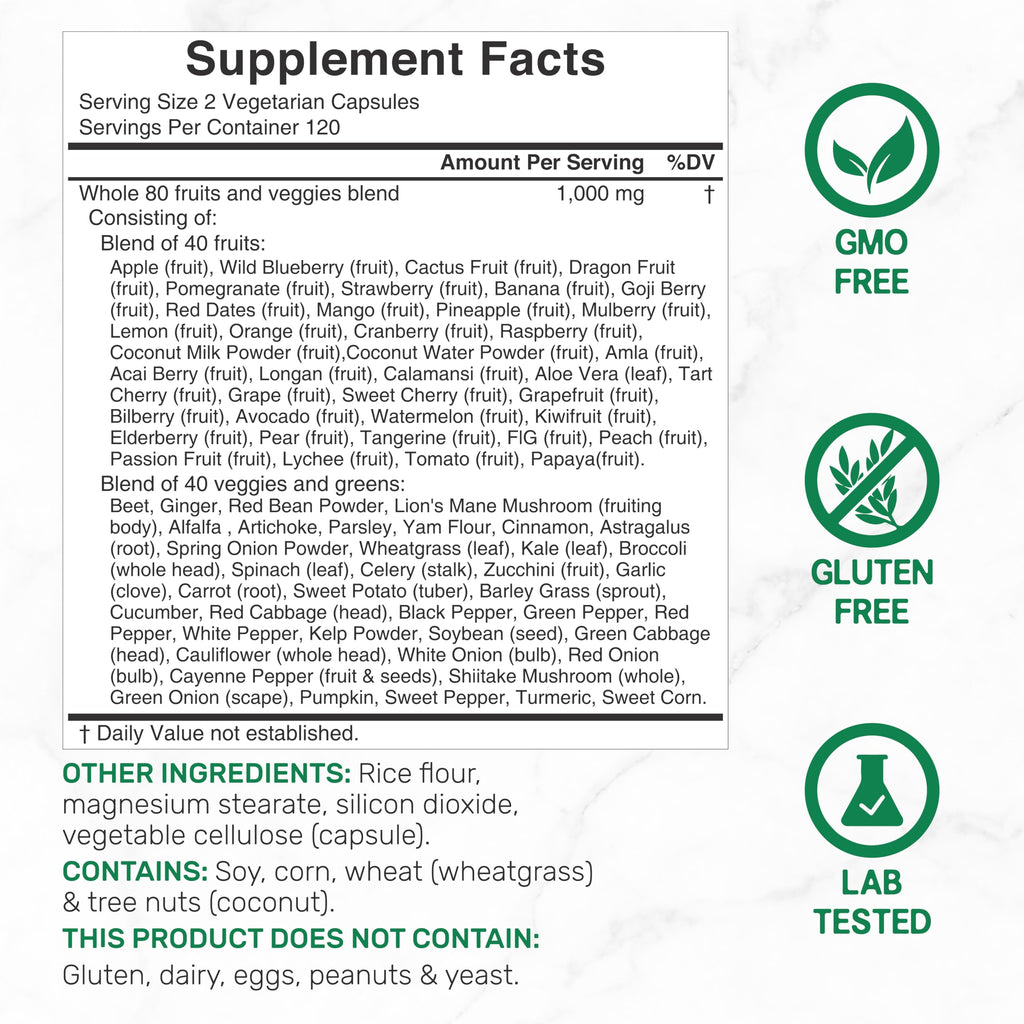 non-GMO blended vitamin capsules