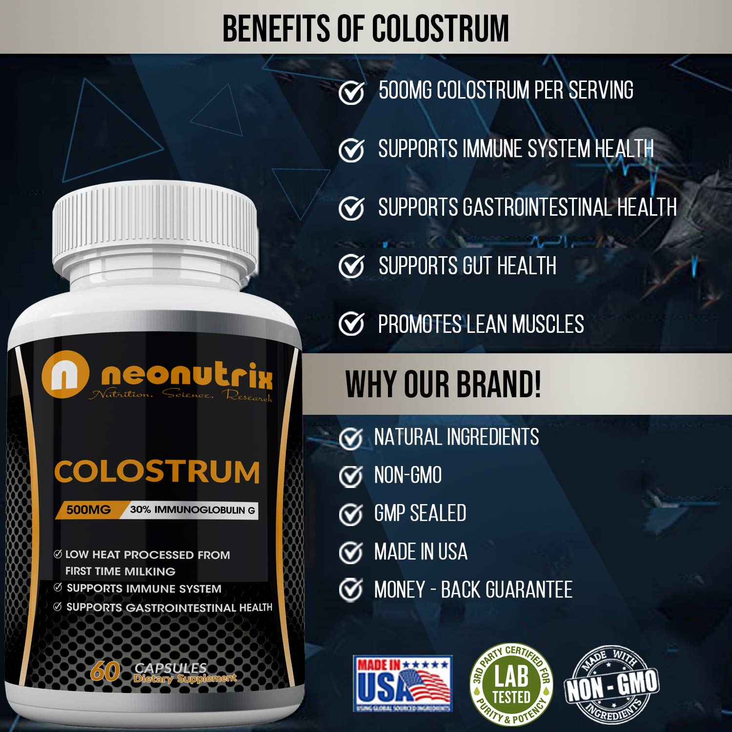 non-GMO blended vitamin capsules