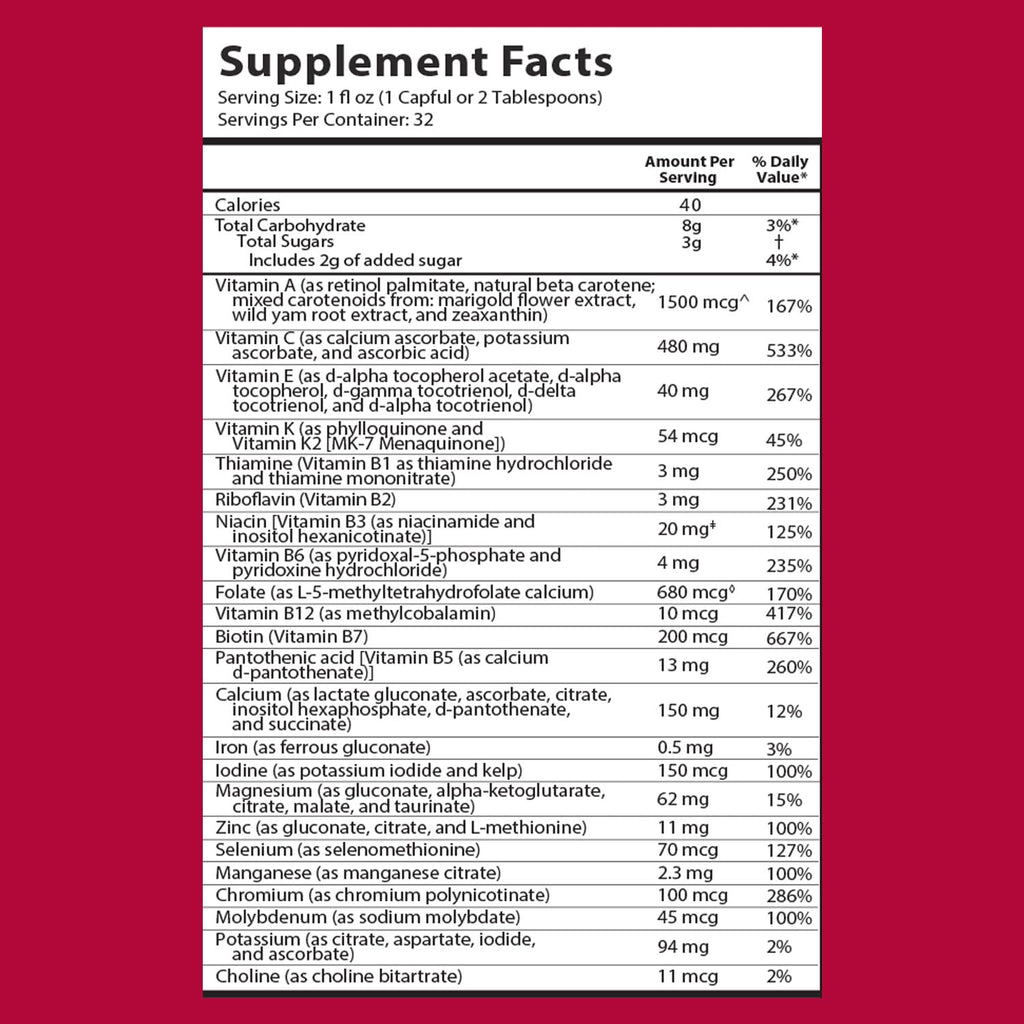 non-GMO blended vitamin for children