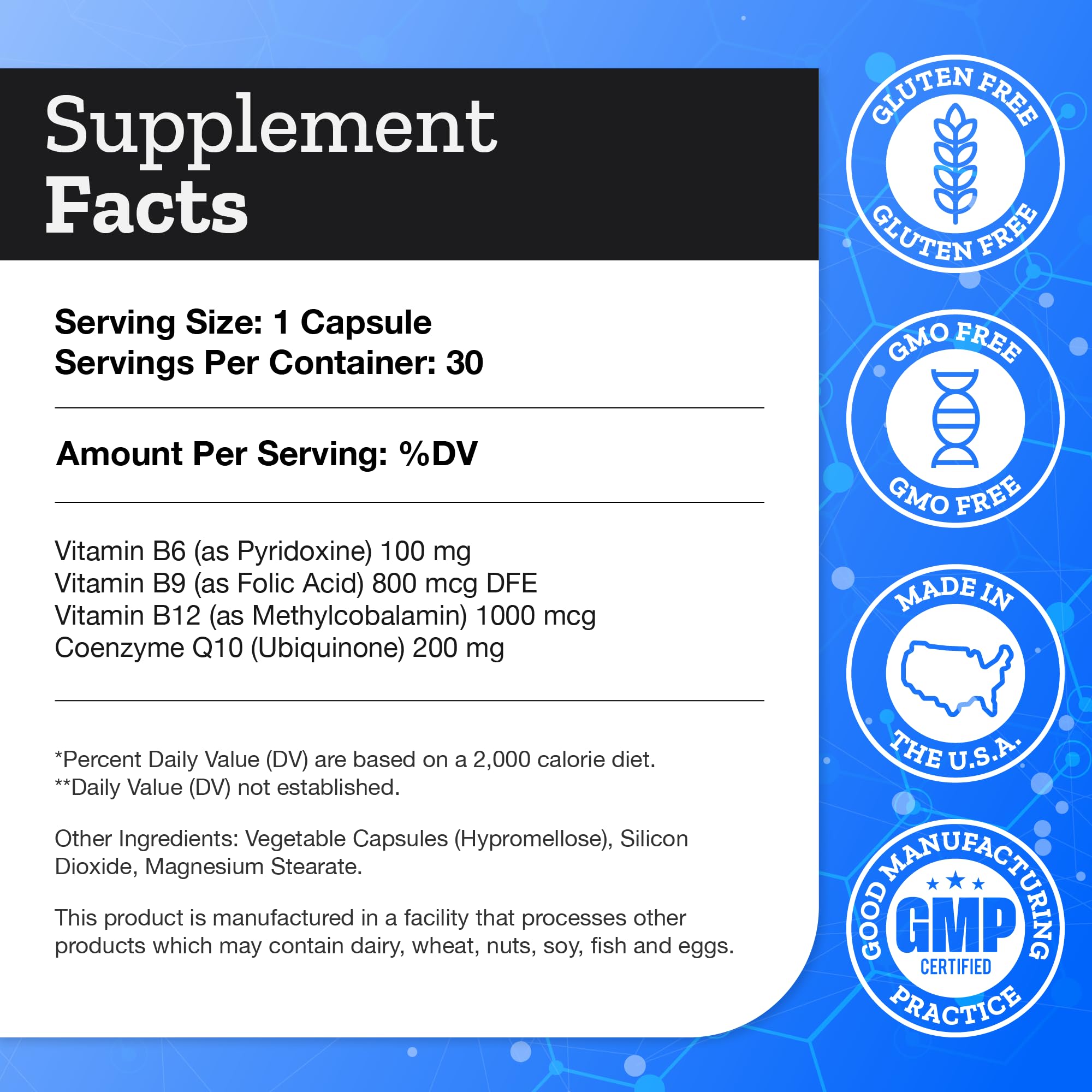 non-GMO blended vitamin & mineral supplements