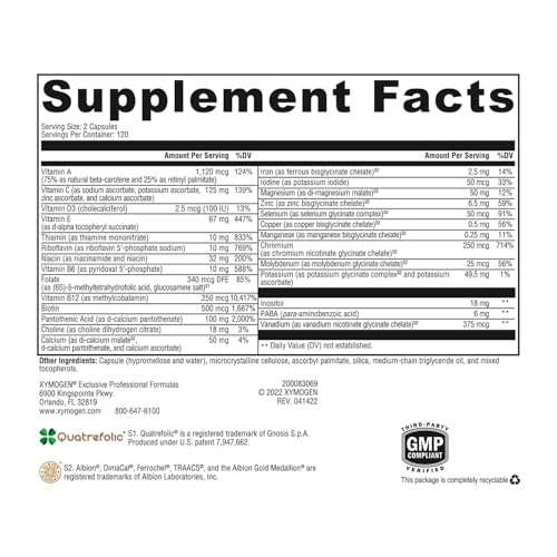 non-GMO blended vitamin & mineral supplements