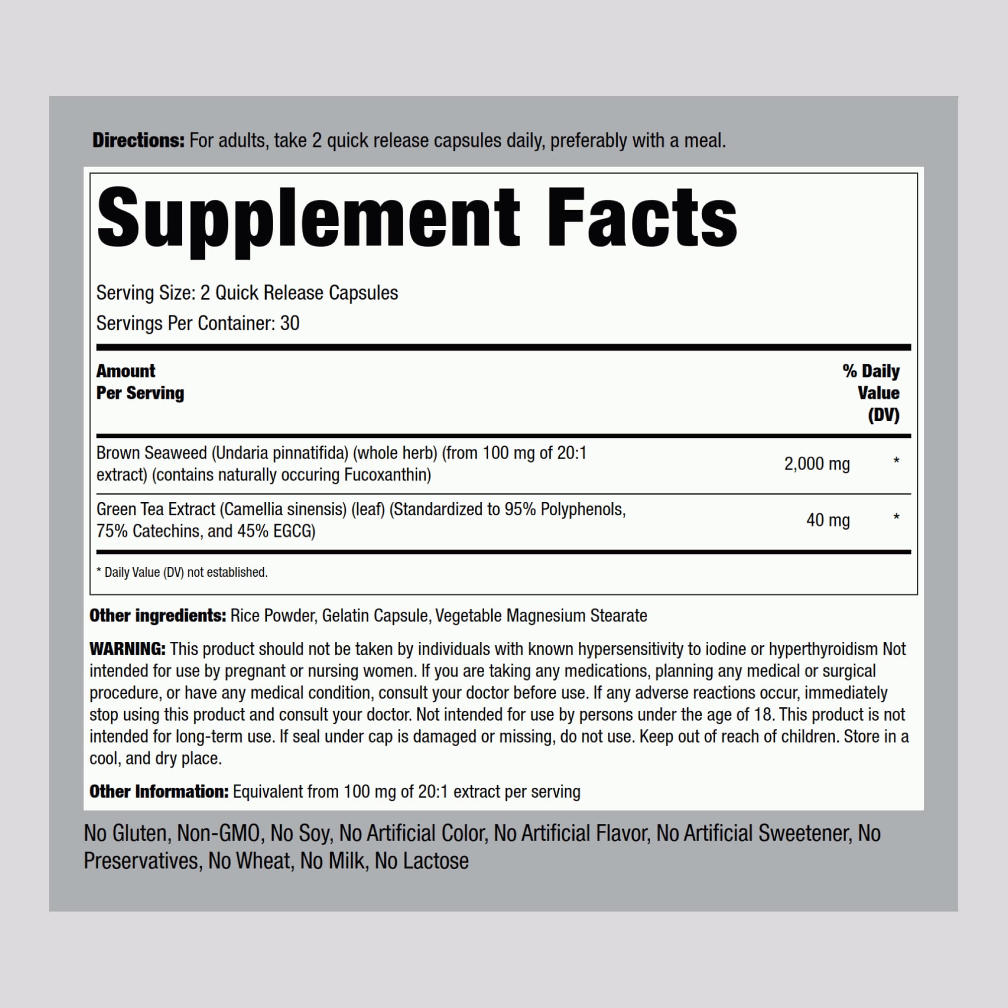 non-GMO blended vitamin supplement