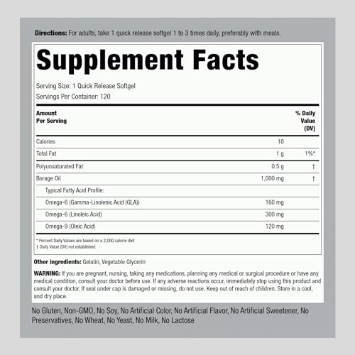 Non-GMO borage oil capsules