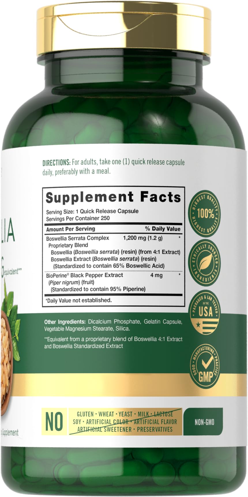 Non-GMO Boswellia Serrata supplement
