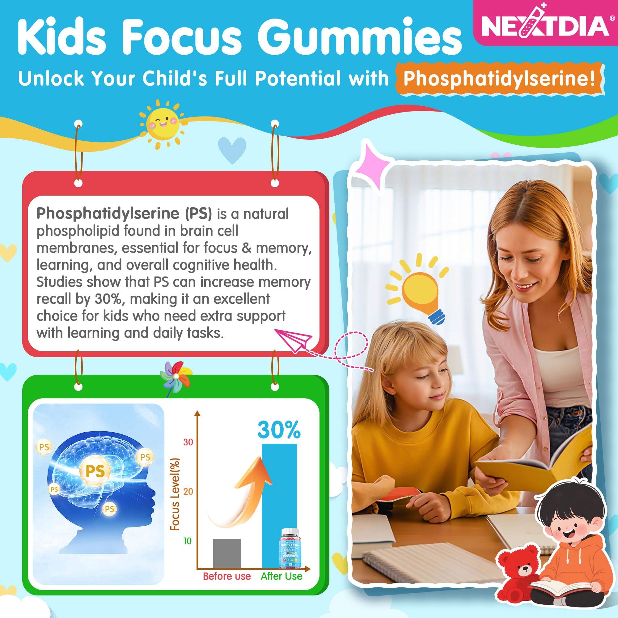 Non-GMO brain health gummies