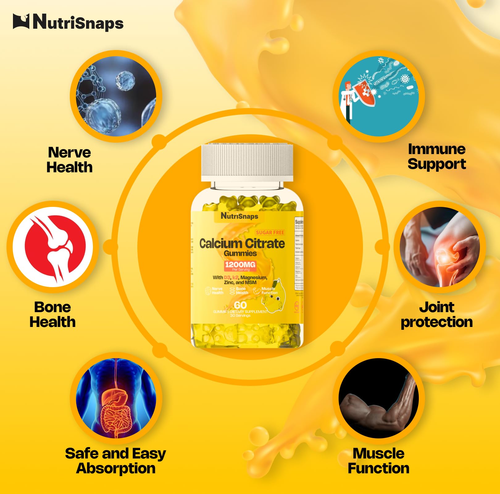 Non-GMO calcium gummies for healthy bones