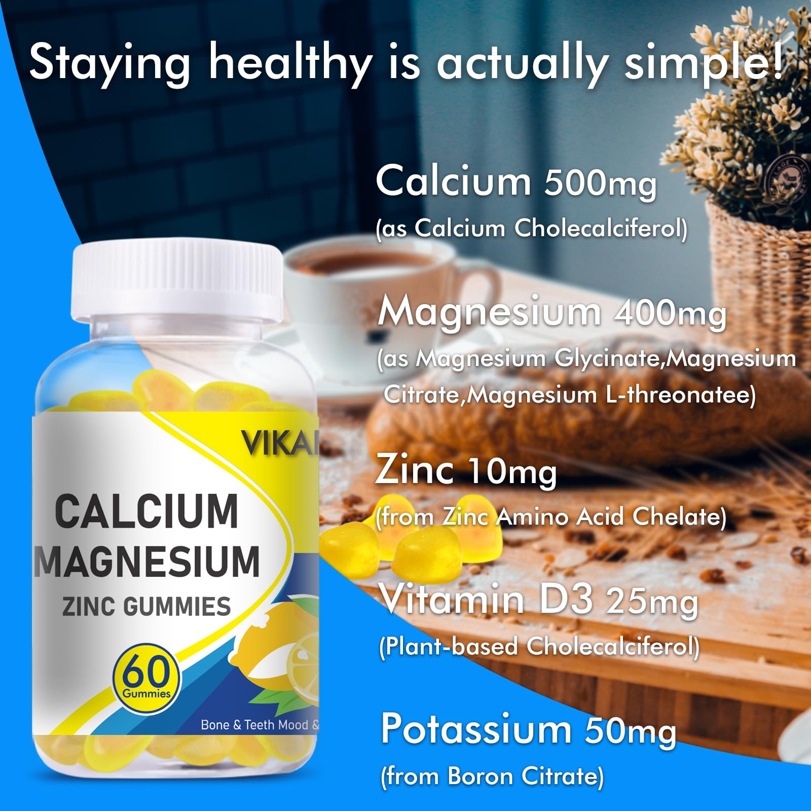 non-GMO calcium magnesium zinc for daily health